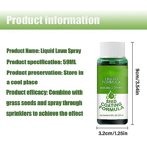 Alkyne Green Grass Lawn Spray, Cowboy Green Grass Seed Spray, Greenrevive Hydroseeding Lawn Solution Grass Seed Spray, Lorco Green Grass Lawn Spray, Liquid Grass Seed Spray for Lawn (10pcs)