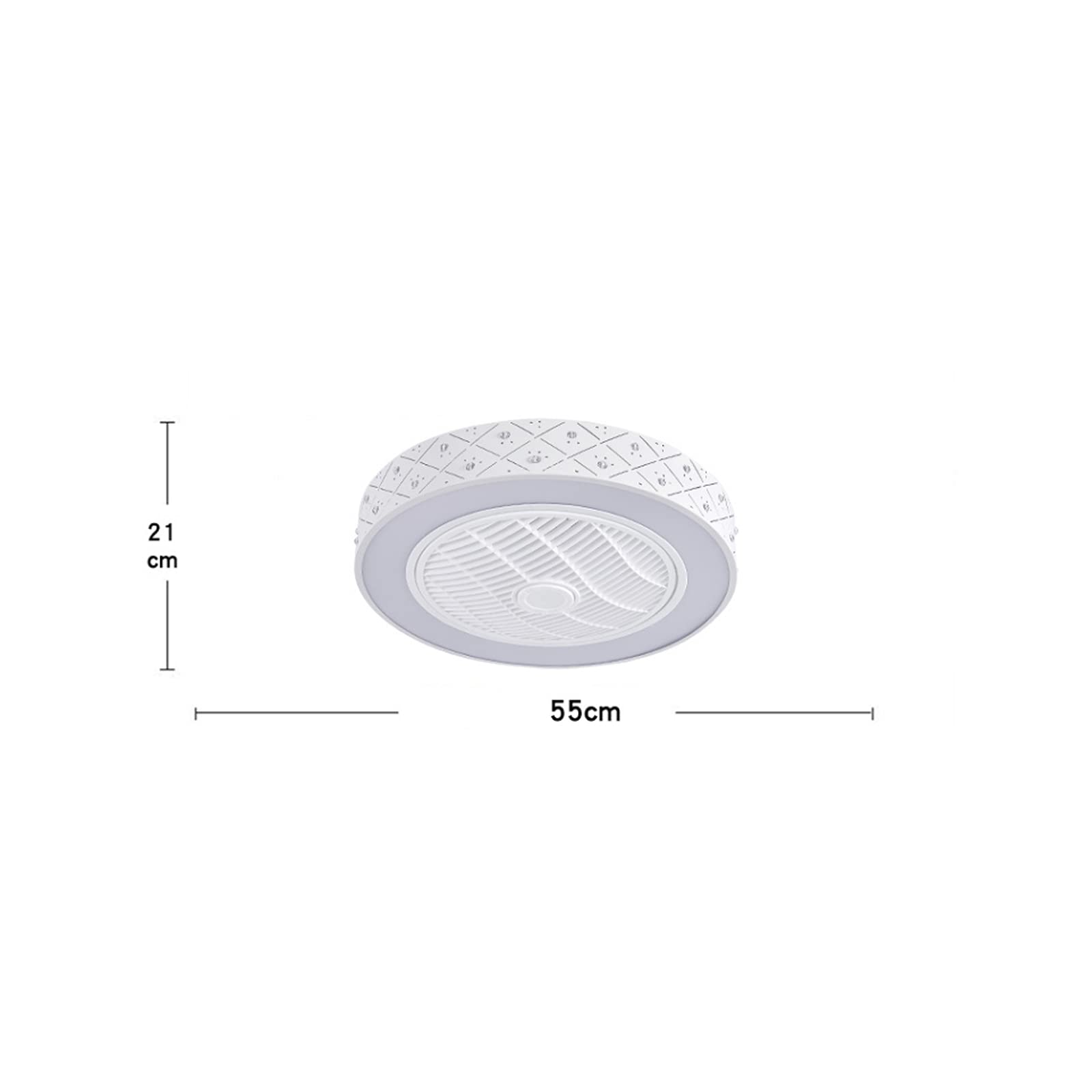 YUEGOO Ventiladores De Techo con Lámparas, Lámpara De Araña De Ventilador, Luces De Ventilador De Techo Invisibles Modernas Dormitorio De Comedor Sala De Estar De Control Remoto Lámparas Colgantes Dis