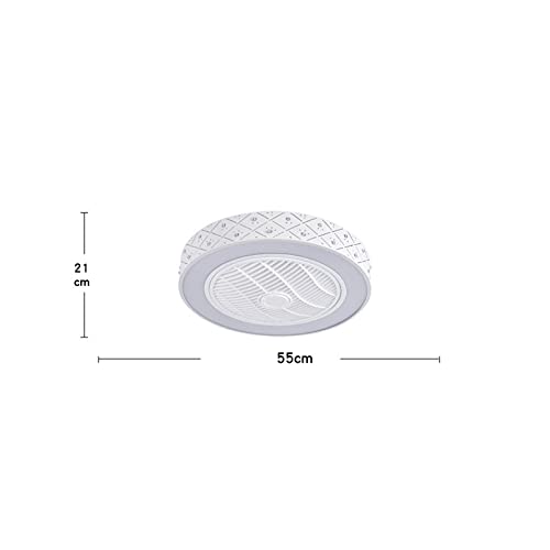YUEGOO Ventiladores De Techo con Lámparas, Lámpara De Araña De Ventilador, Luces De Ventilador De Techo Invisibles Modernas Dormitorio De Comedor Sala De Estar De Control Remoto Lámparas Colgantes Dis