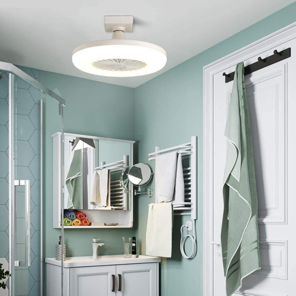YUEGOO Ventiladores De Techo con Lámparas, Ventilador Moderno Lámpara De Techo De 20 W Ventilador De Techo con Iluminación Led Creativa De Ventiladores De Techo Tranquilo Invisible Luz Para la Sala De