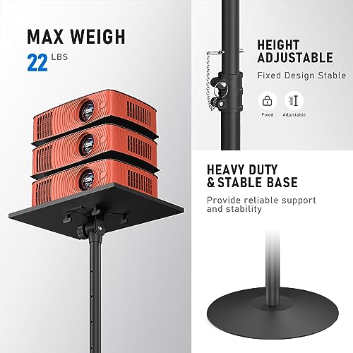 Facilife Projector Stand ,Laptop Floor Stand Adjustable Height 36.3 to 44.3 Inches, Projector Stand Adustable, Laptop Stand, Floor Stand for Home, Office (Only 1 Stand)