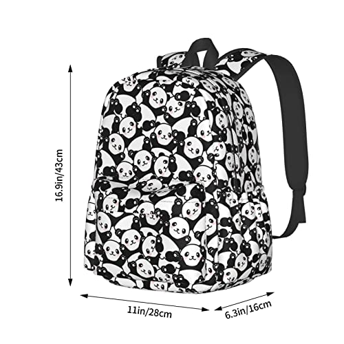 acmrueks Panda Backpack Lightweight Backpack for Boys and Girls Large Backpack for Man and Woman, One Size