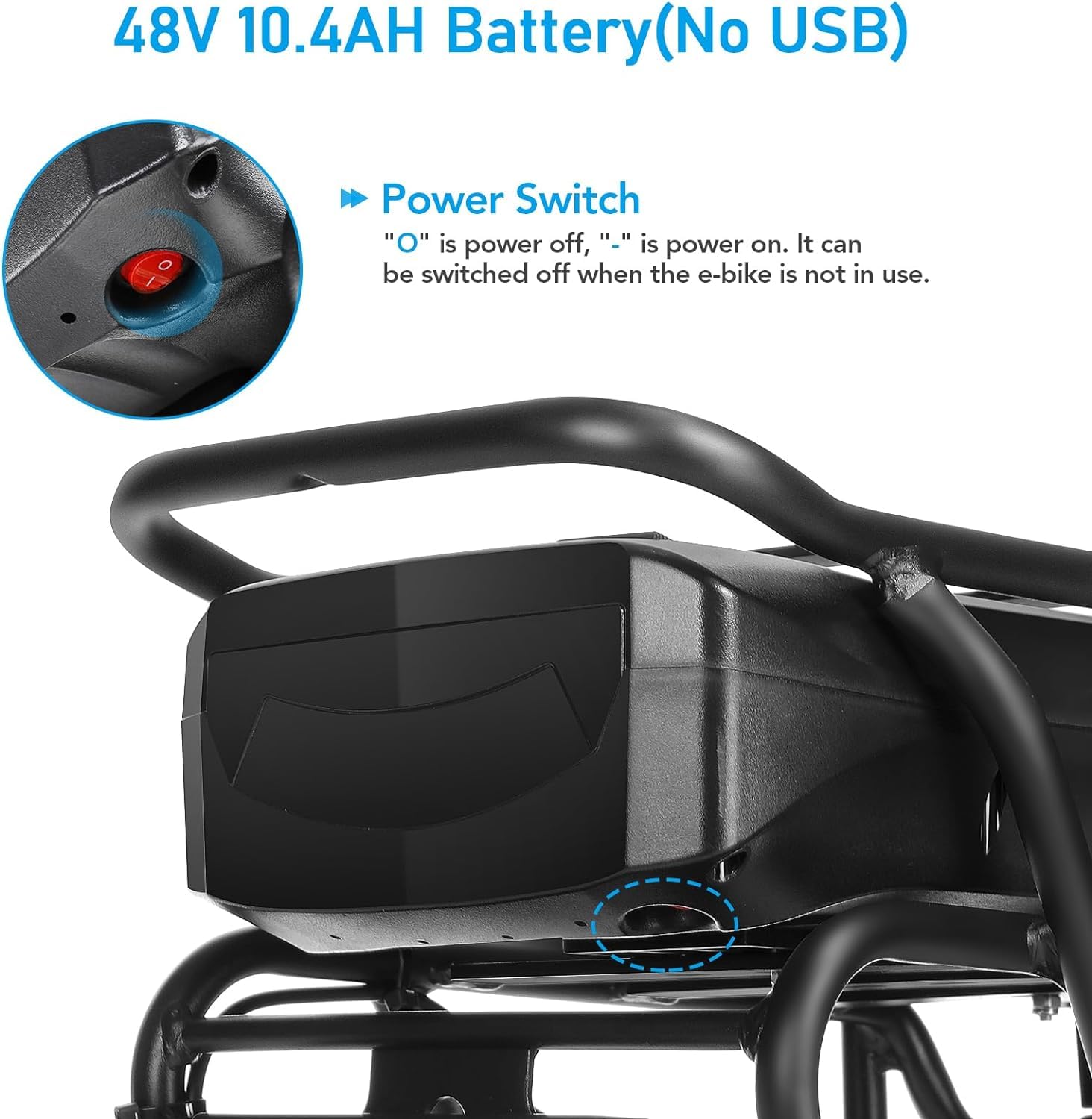 ANCHEER Electric Bike for Adults, 48V 500Wh EBike, UP to 60 Miles, Removable Battery, Fast-Charge, 26" Commuter Electric Bicycles, 7-Speed, LCD Digital Display, Suspension Fork, Cruise Control, UL2849