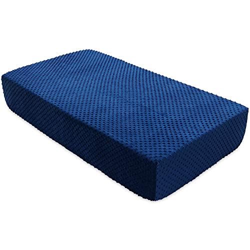 Super Soft Stretchy Fitted Crib Bed Sheet for Standard Crib and Toddler Mattress by BlueSnail (Dark Blue)