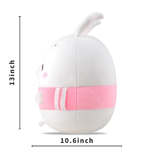 SNOWOLF Cute Rabbit Plush Pillow Stuffed Animals Toys, 13" Kawaii Plush Doll Rabbit Hugging Pillow Super Soft Cartoon Throw Pillow for Girls & Boys Brithday Gift