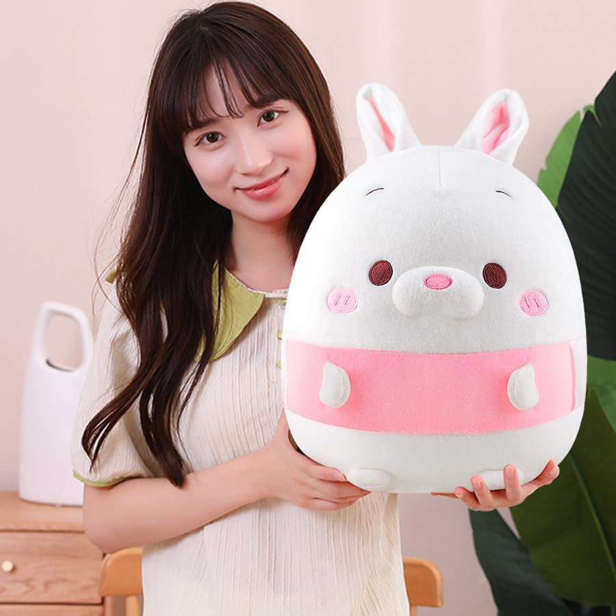 SNOWOLF Cute Rabbit Plush Pillow Stuffed Animals Toys, 13" Kawaii Plush Doll Rabbit Hugging Pillow Super Soft Cartoon Throw Pillow for Girls & Boys Brithday Gift