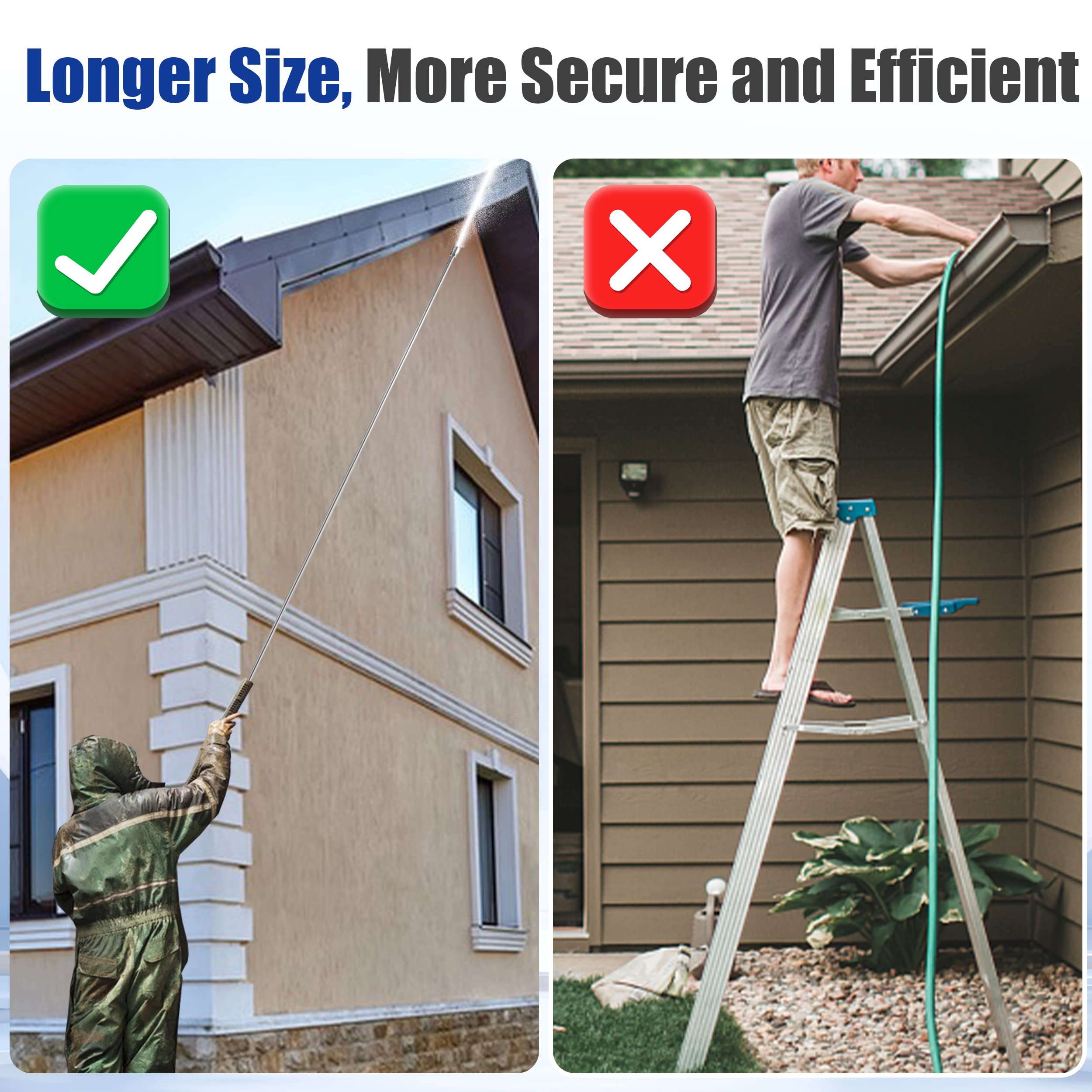 M MINGLE Pressure Washer Extension Wand, Foam Cannon Compatible with Portland Husky and Ryobi Pressure Washer