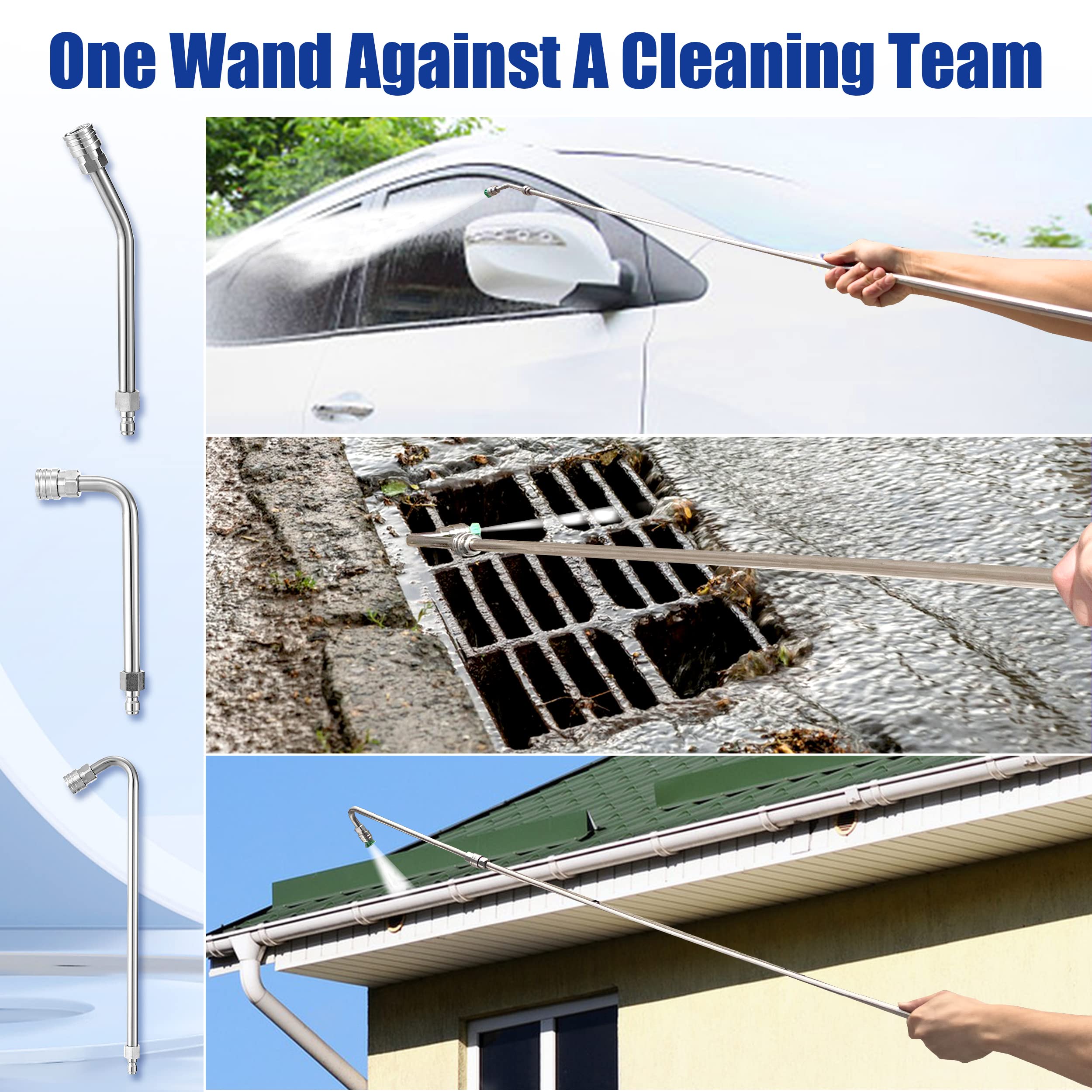 M MINGLE Pressure Washer Extension Wand, Foam Cannon Compatible with Portland Husky and Ryobi Pressure Washer