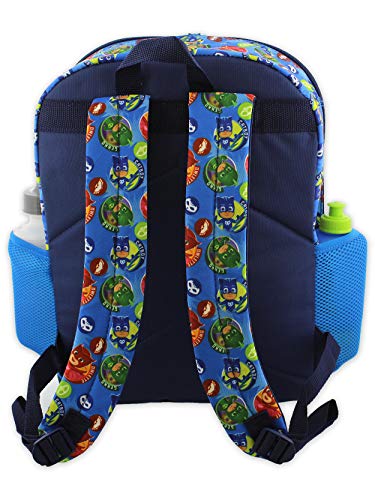 PJ Masks Boys Girls 5 piece 16 Inch Backpack Lunch Bag and Snack Bag School Set (One Size, Blue/Multi)