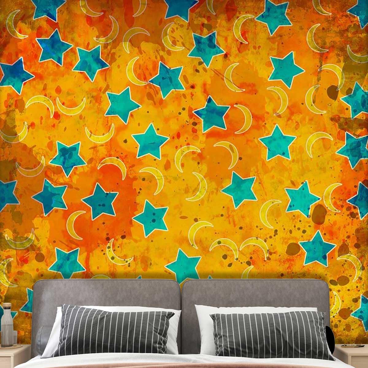 ZYMECH Stars Starry Sky Peel and Stick Wallpaper Customize Papel Tapiz para Cocina Laundry Room Protects Surface (W) 59" X(H) 59"