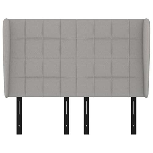 Penau Headboard with Ears Light Gray 57.9"x9.1"x46.5"/50.4" Fabric Superior Bedroom Designs for You Experience Ultimate Bedroom Luxury