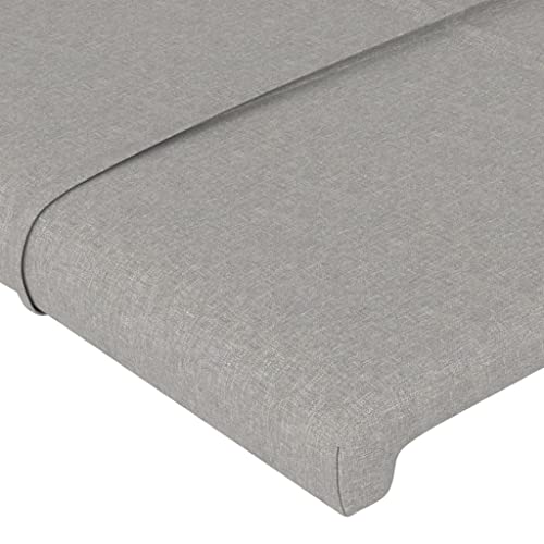 Penau Headboard with Ears Light Gray 57.9"x9.1"x46.5"/50.4" Fabric Superior Bedroom Designs for You Experience Ultimate Bedroom Luxury