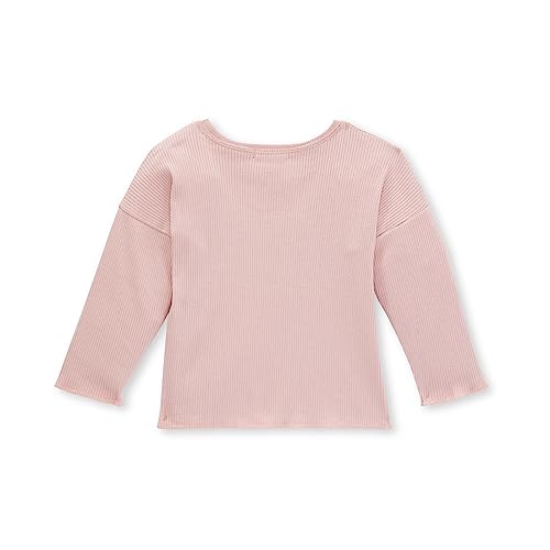 Burt's Bees Baby Baby Girls T-Shirt, Long Sleeve Basic Crewneck Tees, Peony