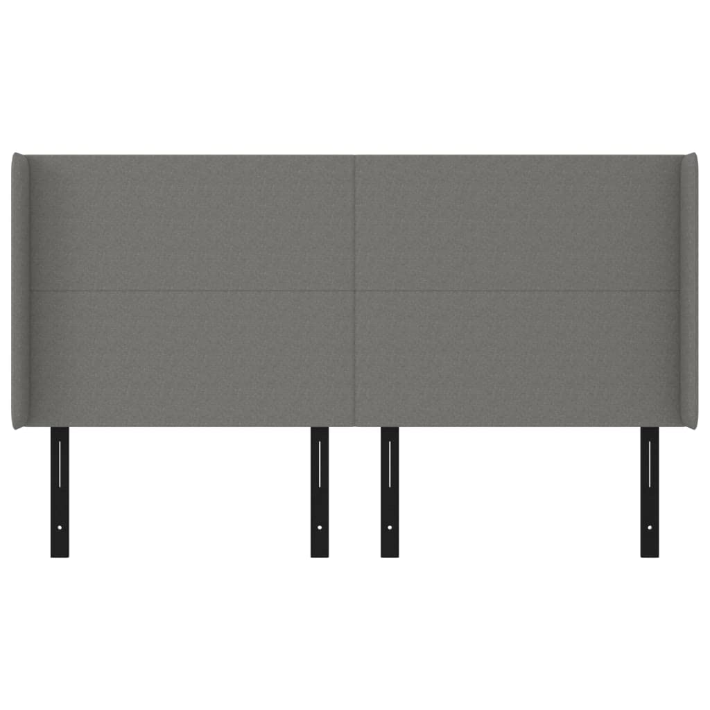 Penau Headboard with Ears Dark Gray 64.2"x6.3"x46.5"/50.4" Fabric Transform Your Bedroom Aesthetic Refined Elegance for Every Bedroom