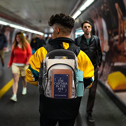 Aabicku Clear backpack,clear bookbags, clear backpack heavy duty,Heavy Duty Transparent Backpack for Security、Sports、Work、Travel、Stadium、airport、College。