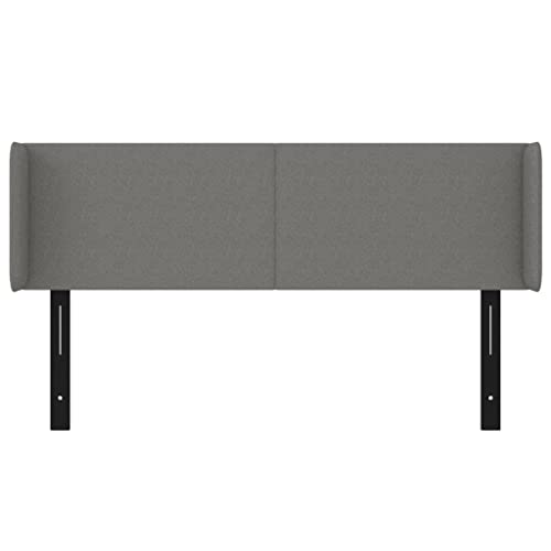 Headboard with Ears Dark Gray 57.9"x6.3"x30.7"/34.6" Fabric Relax in Style and Comfort Upgrade Your Bedroom Decor