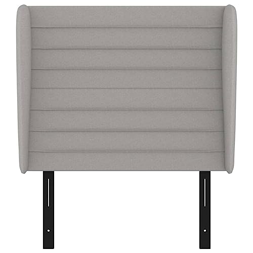 Penau Headboard with Ears Light Gray 40.6"x9.1"x46.5"/50.4" Fabric Modern Comfort for Your Bedroom Enhance Your Sleep Space
