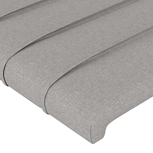 Penau Headboard with Ears Light Gray 40.6"x9.1"x46.5"/50.4" Fabric Modern Comfort for Your Bedroom Enhance Your Sleep Space