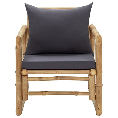 Patio Chairs with Cushions 2 pcs Bamboo Chairs Built for Outdoor Living Perfect Spot for Your Sunset
