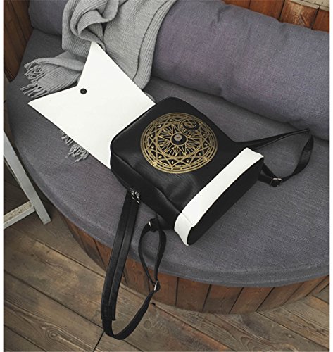 Smilovely Girl Magic Circle Cute Lolita Anime Cardcaptor Sakura Cosplay Backpack free size White
