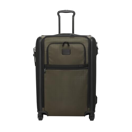 TUMI Short Trip Expandable 4-Wheeled Packing Case - Carry-On Suitcase with Combination Lock & Removable Garment Sleeve - Olive Night