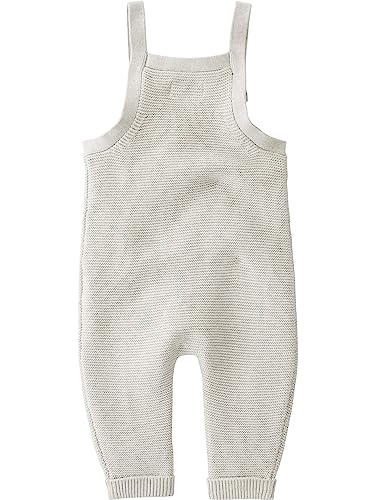 little planet by carter's unisex-baby Organic Cotton Sweater Knit Overalls, Subtle Grey Heather, 18 Months
