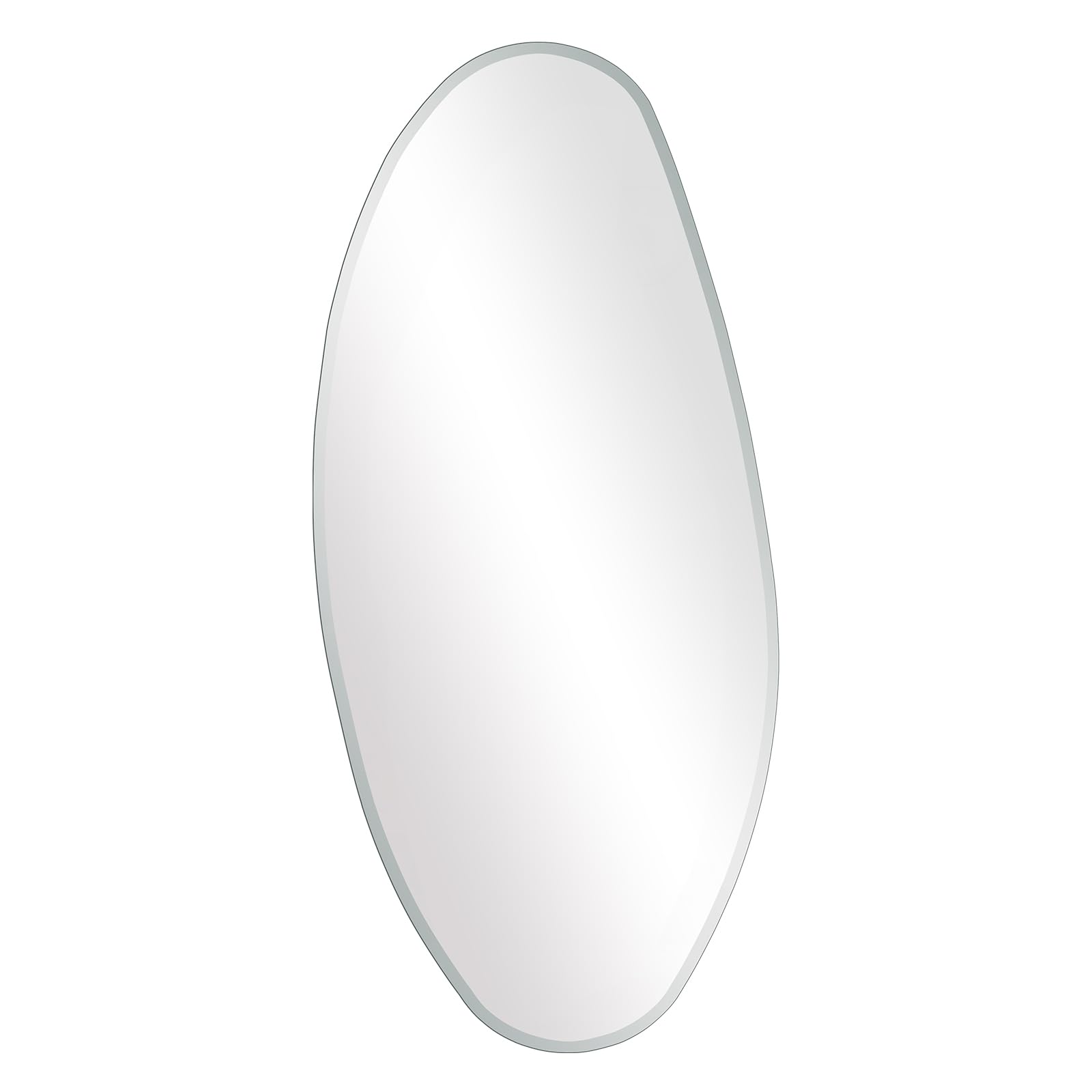 BST FURNH Irregular Wall Mirror, 20'x20 Wavy Asymmetrical Frameless Design for Bathroom, Bedroom, Living Room & Entryway β Modern Decorative Wall Mirror
