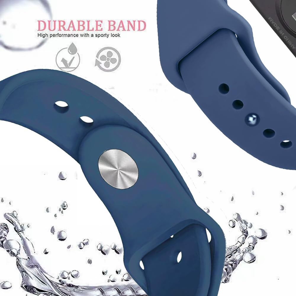 3 Packs Compatible with Veryfitpro ID205L/ID205/ID205U/ID205S/ID205G/SW020/SW021 Smart Watch Bands Soft Silicone Waterproof Adjustable Replacement Bands for Willful Yamay Letscom Letsfit for Women Men