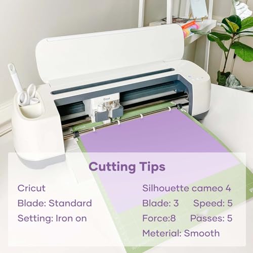 HTVRONT HTV Heat Transfer Vinyl Bundle: 20 Pack 12" x 10" Light Purple Iron on Vinyl for T-Shirt, Light Purple Heat Transfer Vinyl for Cricut, Silhouette Cameo or Heat Press Machine