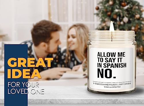Flairy Land Spanish Teacher Vanilla Candle - in Spanish No - Teacher Appreciation Abuela in Spanish Teacher Assistant Principal Spanish Classroom