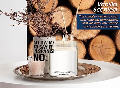 Flairy Land Spanish Teacher Vanilla Candle - in Spanish No - Teacher Appreciation Abuela in Spanish Teacher Assistant Principal Spanish Classroom