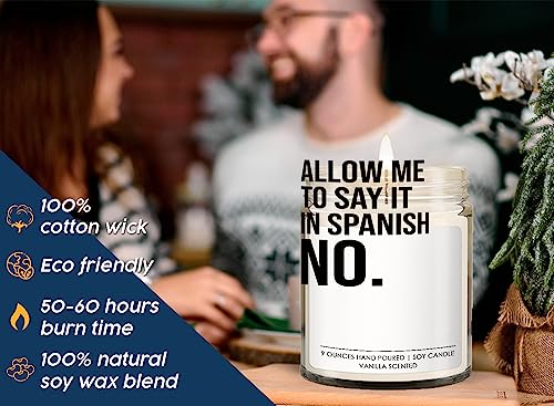 Flairy Land Spanish Teacher Vanilla Candle - in Spanish No - Teacher Appreciation Abuela in Spanish Teacher Assistant Principal Spanish Classroom
