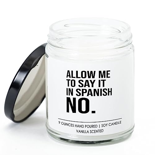 Flairy Land Spanish Teacher Vanilla Candle - in Spanish No - Teacher Appreciation Abuela in Spanish Teacher Assistant Principal Spanish Classroom