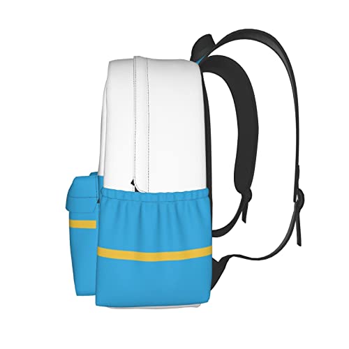 Cartoon Anime Backpack,3d Print Laptop Bag Large Casual Daypack Waterproof Backpacks For Travel Large Capacity Backpack,17 Inch (Blue)
