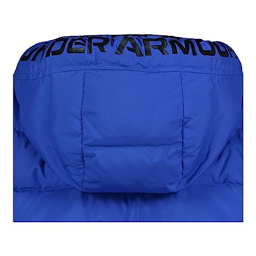 Under Armour Boys Pronto Colorblock Puffer Jacket, Mid-Weight Zip-Up Coat, Wind & Water Repellent, Team Royal Colorblock