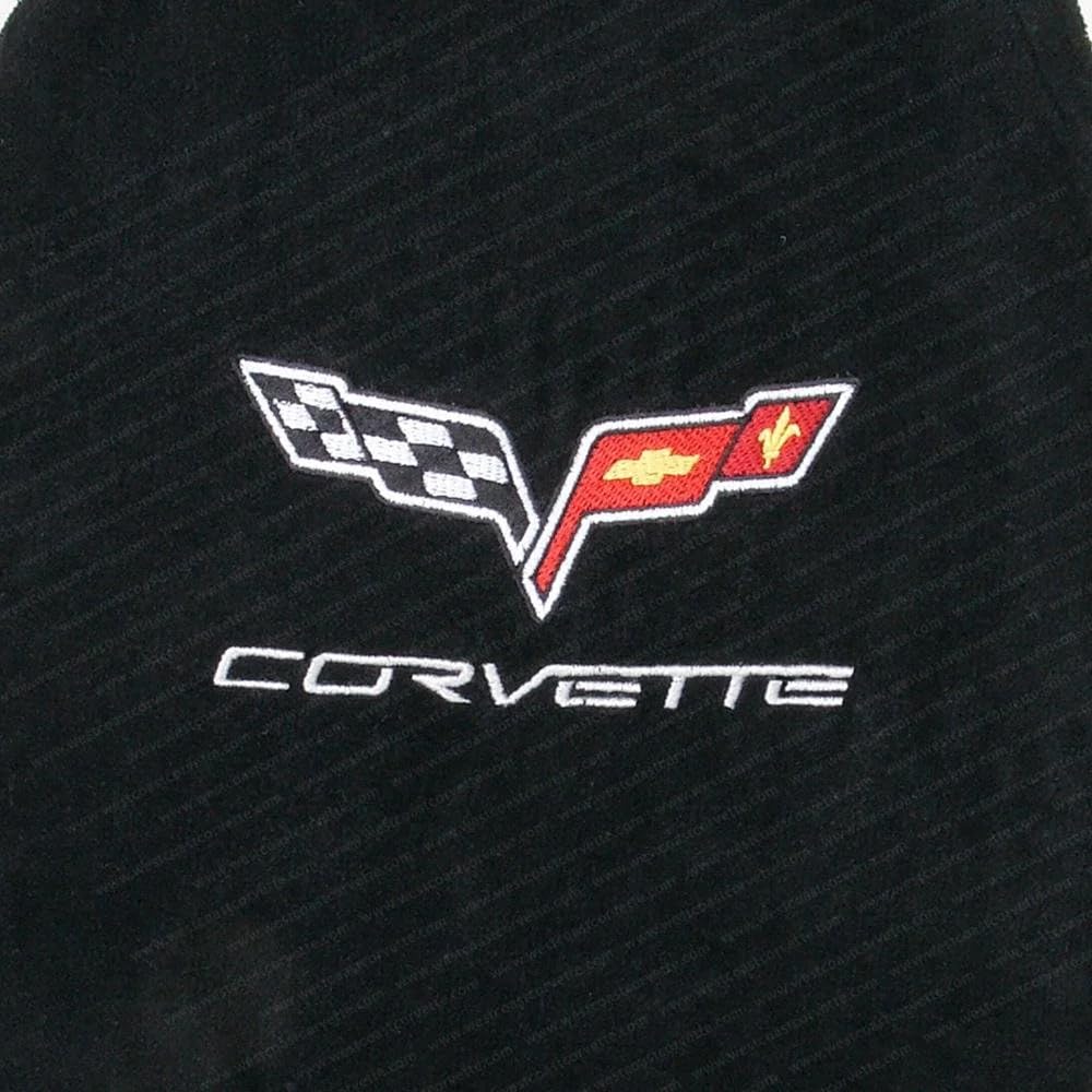 SR1 Performance C6 Center Console Cover with Embroidered Emblem for 2005-2013 C6, Z06, ZR1, Grand Sport Corvette