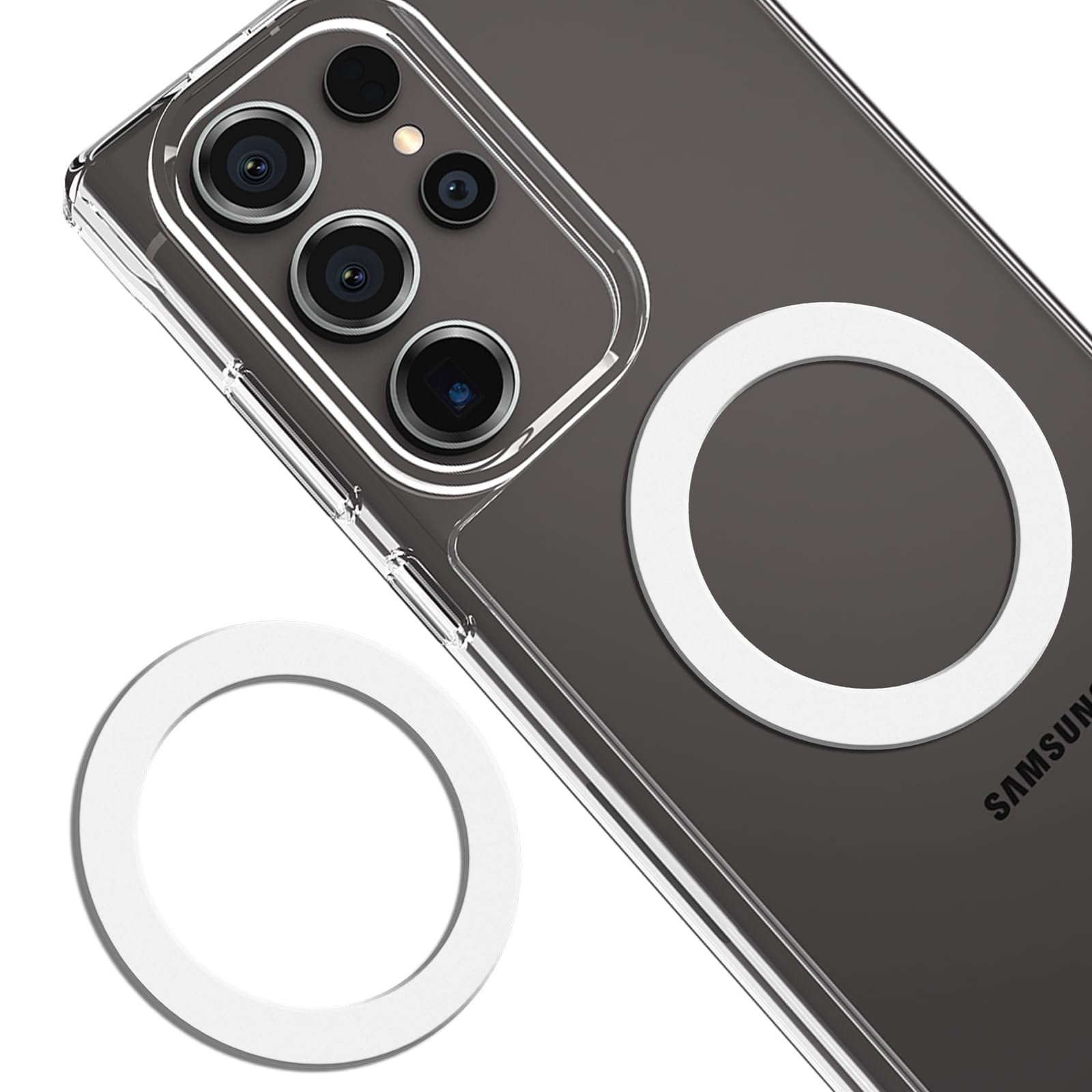 Case-Mate MagSafe Ring / Sticker - Universal Magnetic Conversion Kit For iPhone 16 Pro Max/15 Pro Max/14 Pro/ 13/ Pixel 9/ S25 Ultra/ S24 and more - Compatible with MagSafe Accessories - 2 Pack, White