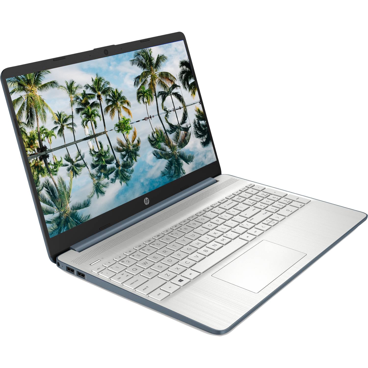 HP 15 Laptop, 15.6” HD Display, Intel Core i3-1115G4 Processor, 12GB RAM, 256GB SSD, Wi-Fi, SD Card Reader, HDMI, Webcam, Windows 11 Home, Spruce Blue