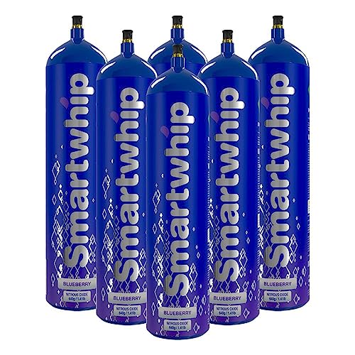 Smart Whip Whipped Cream Chargers - Pure N2O Whipped Cream Cylinder -Liter Nitrous Oxide Chargers (640 gram) Compatible with Cream Whippers - 1 carton (Blueberry, 3 Cylinder)