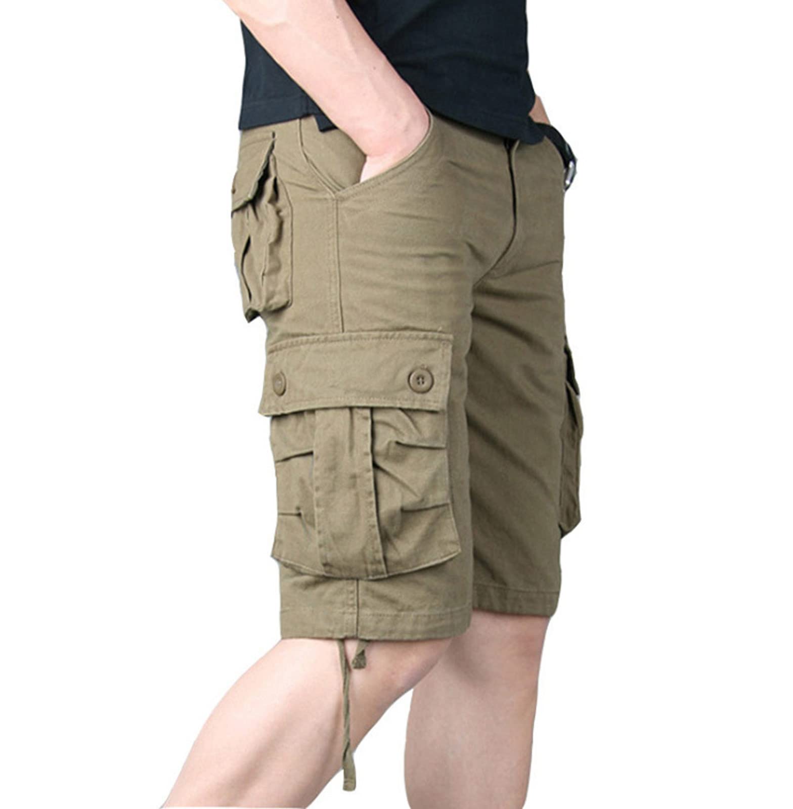 Big and Tall Board Shorts Mens Stretch Shorts Regular Big and Tall Pleat Front Summer Linen Shorts Casual Loose Cargo Shorts with Pockets 6 Inch Inseam Shorts Men Stretch Yellow 2X