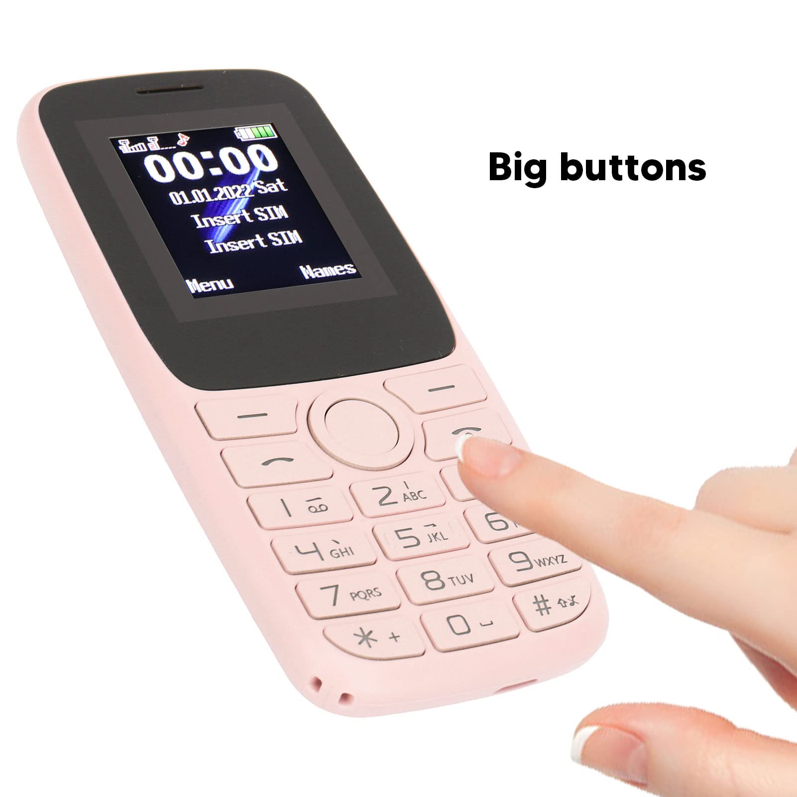 Dpofirs Senior Cell Phone Without Contract 2.4 Inch with Large Buttons Senior Cell Phone Large Font Comfort Phone with Unlocked Cell Phone Designed for The Elderly and People