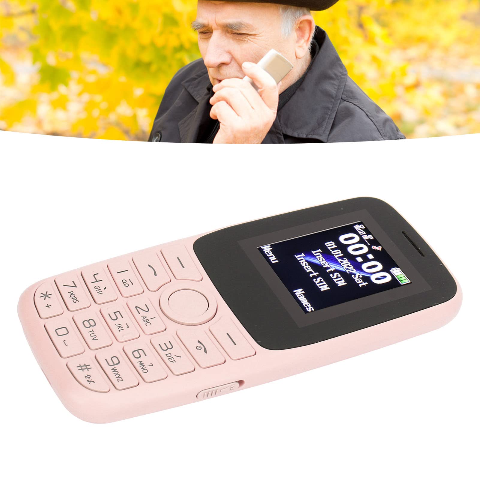 Dpofirs Senior Cell Phone Without Contract 2.4 Inch with Large Buttons Senior Cell Phone Large Font Comfort Phone with Unlocked Cell Phone Designed for The Elderly and People