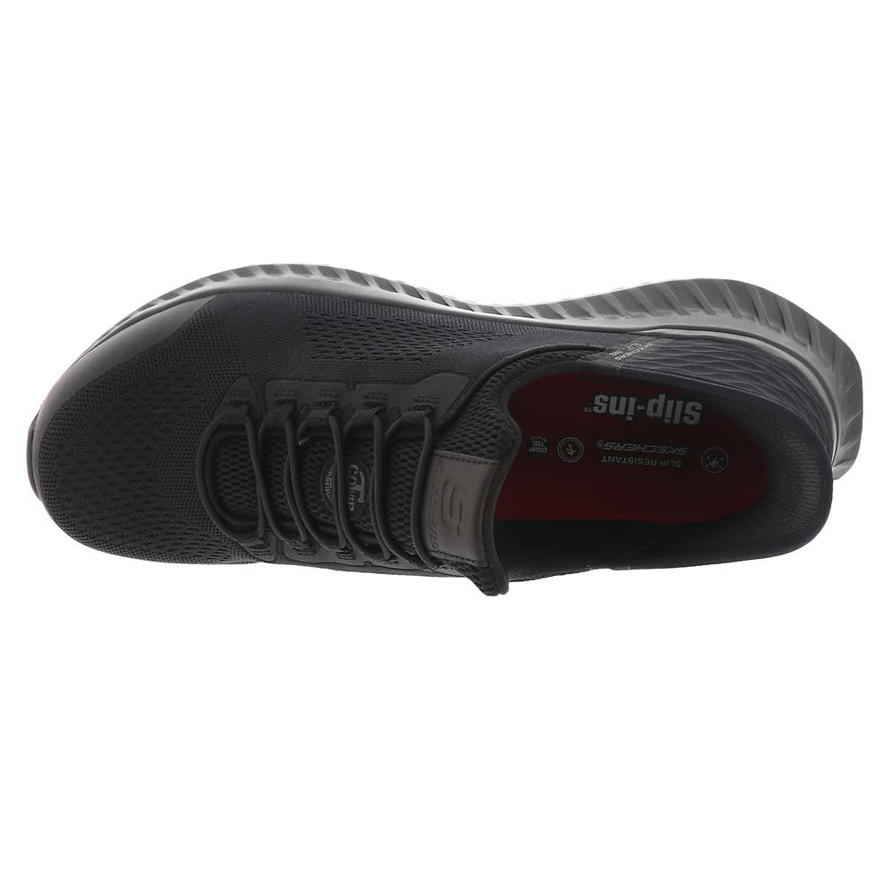 Skechers Men's Hands Free Slip-Ins Tilido Fletchit Comp Toe Construction Shoe, Black, 11
