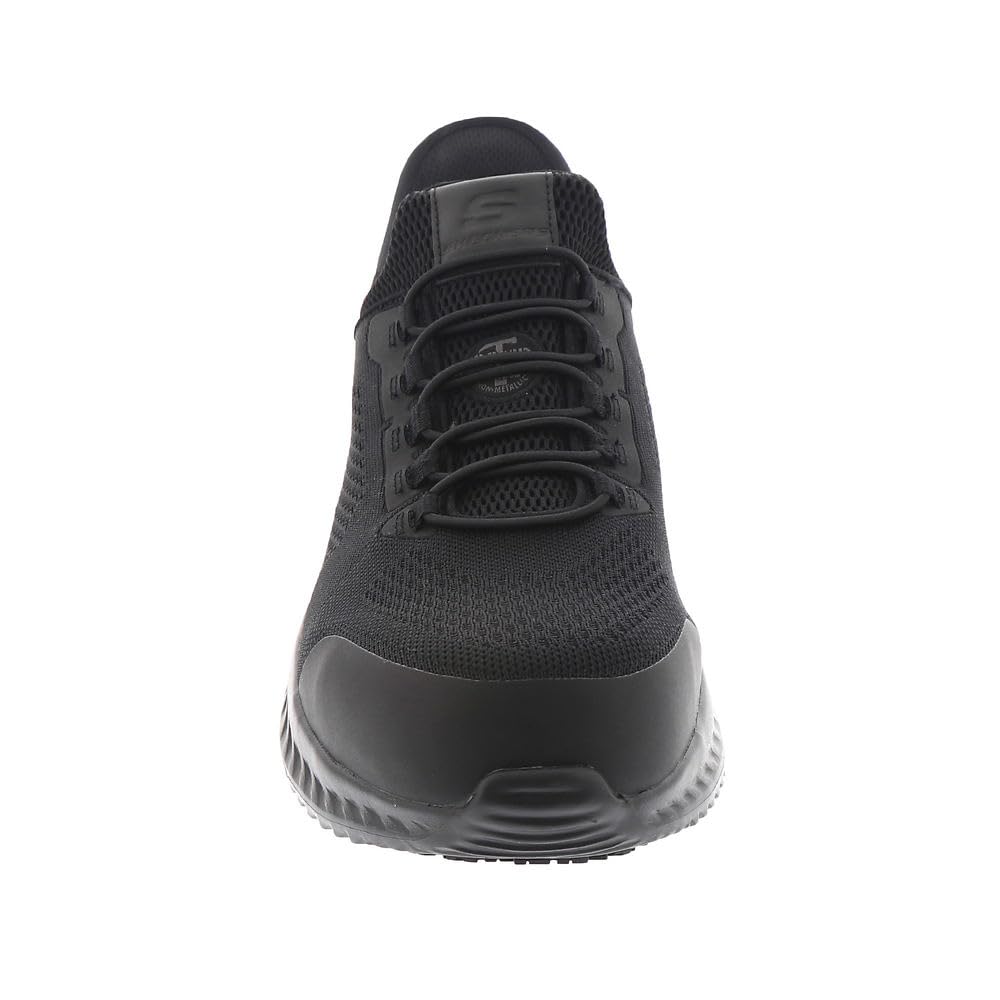 Skechers Men's Hands Free Slip-Ins Tilido Fletchit Comp Toe Construction Shoe, Black, 11