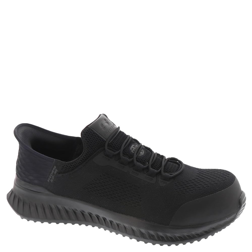 Skechers Men's Hands Free Slip-Ins Tilido Fletchit Comp Toe Construction Shoe, Black, 11