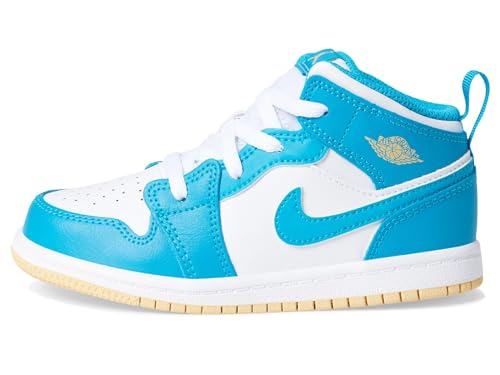Jordan Baby Boy's 1 Mid (Infant/Toddler) Aquatone/Celestial Gold/White 8 Toddler M