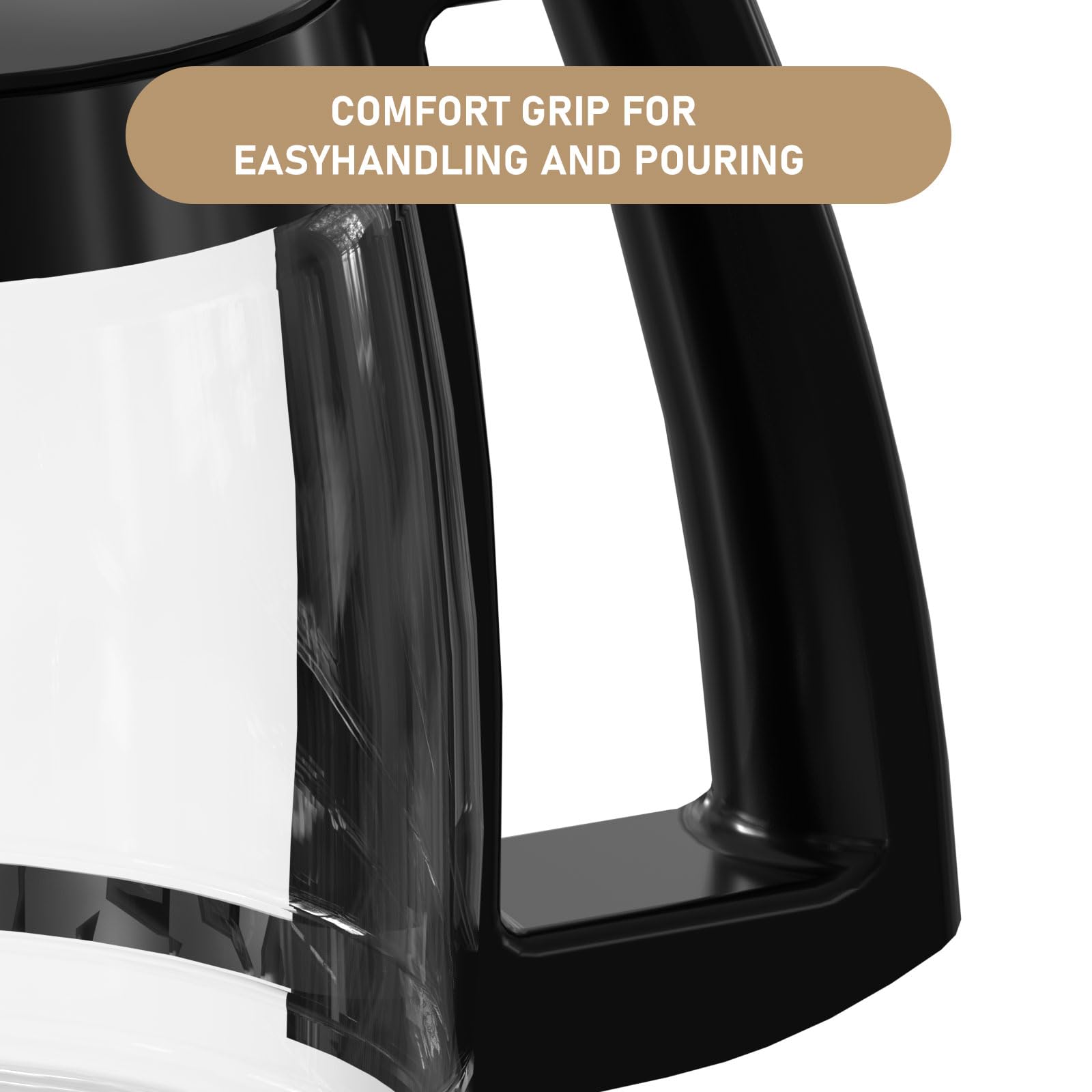 12 Cup Coffee Maker Carafe Replacement Compatible with Cuisinart Coffee Maker DCC-1100BK, DCC-1200, DCC-2650, CHW-12, CHW-12P1, DGB-400, DGB-550BK, DGB-550BK1, DGB-625BC, DGB-700BC, SS-12 and SS-15