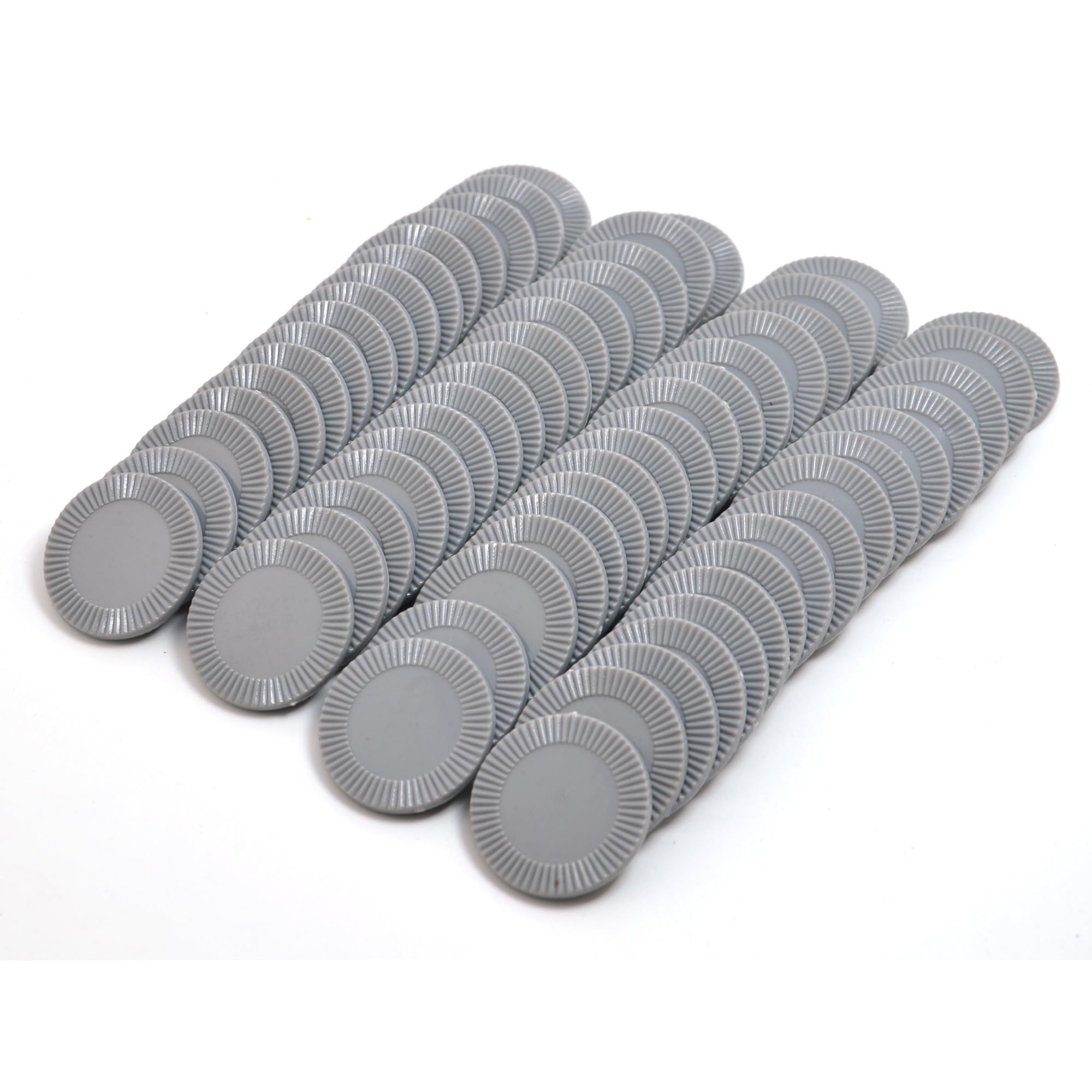 Smartdealspro 64pcs 32mm/1.26 Inch Opaque Plastic Learning Counters Disks Mini Poker Chips Game Tokens with Storage Box (Dark Gray)