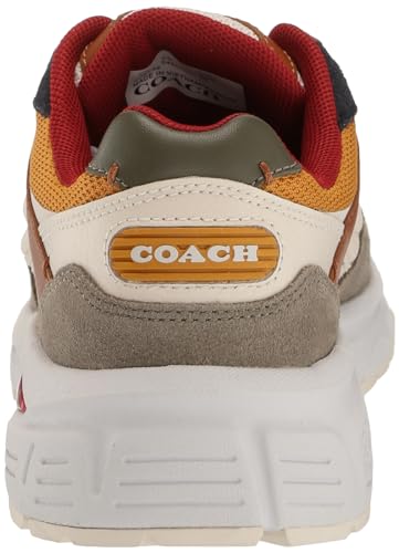 Coach Women's C301 Sneaker, Green/Buttercup, 8