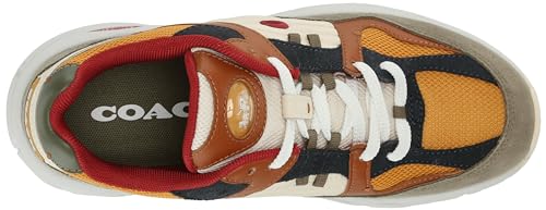 Coach Women's C301 Sneaker, Green/Buttercup, 8